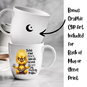 Not My Problem Chicken, Funny Sarcastic Saying Quote and Clip Art ...