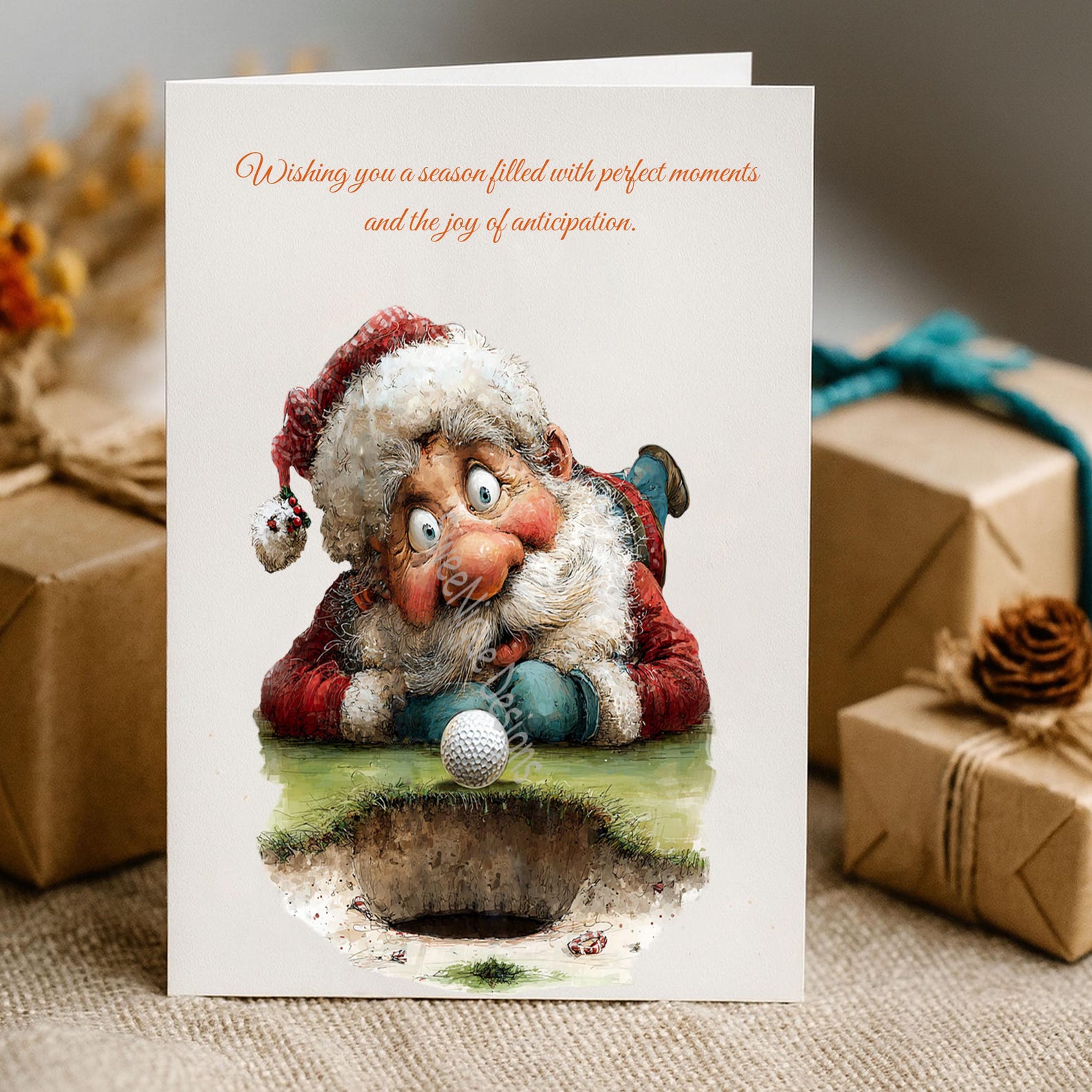Funny Golfing Santa PNG Clipart: 12 Christmas Graphics, Transparent ...