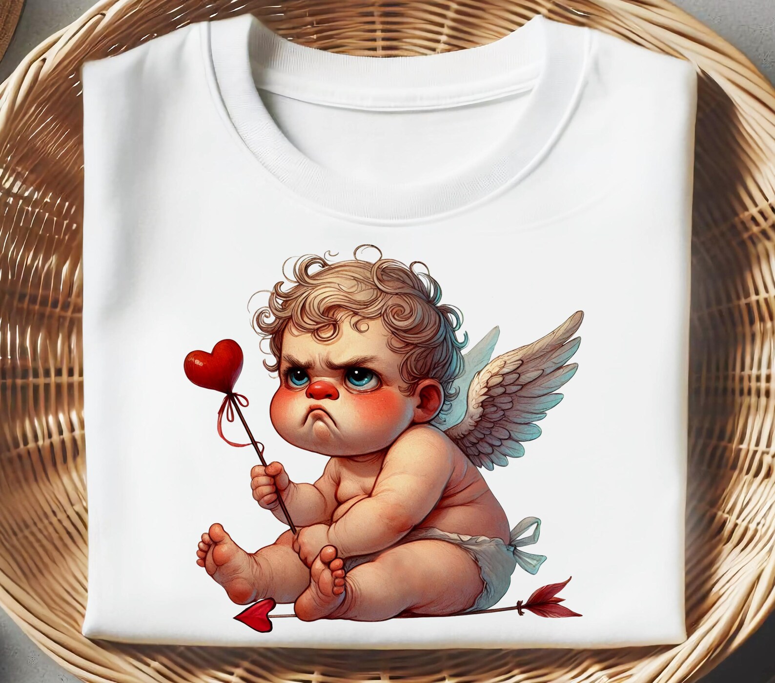 Grumpy Cupid Clip Art PNG Bundle, Funny Valentine's Day (digital ...