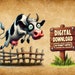 10 Transparent Background Funny Cows Jumping Fences Clip Art, PNG 300 ...