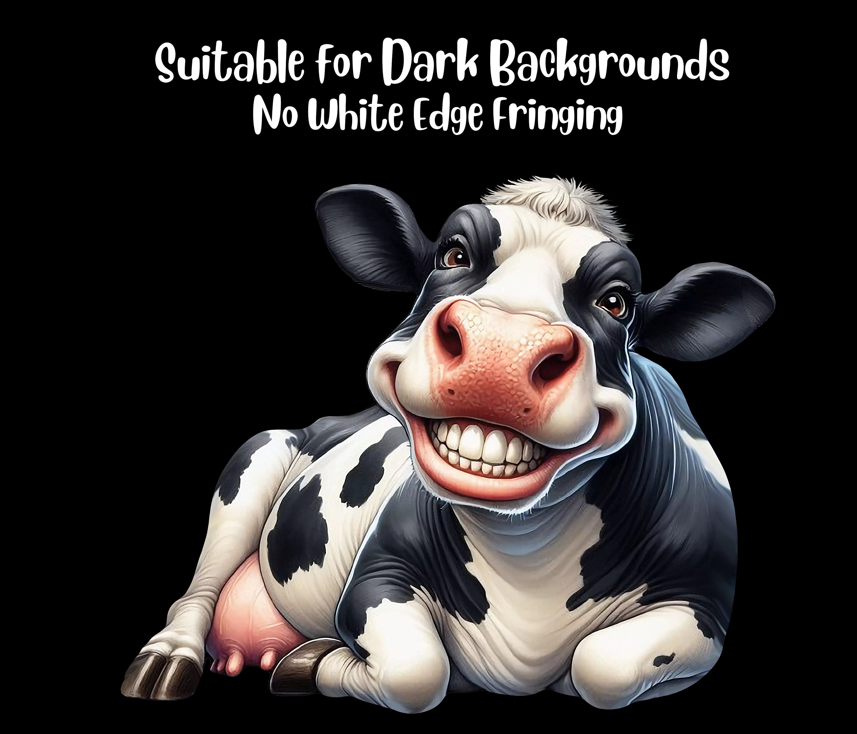 30 Transparent Background Funny Crazy Cows Clip Art, PNG 300 Dpi High ...