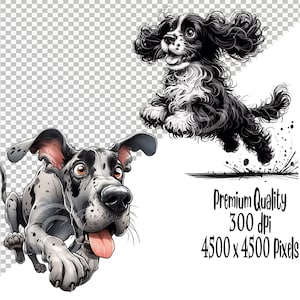 24 Transparent Background Funny Zoomie Dogs Clip Art, PNG 300 Dpi High ...
