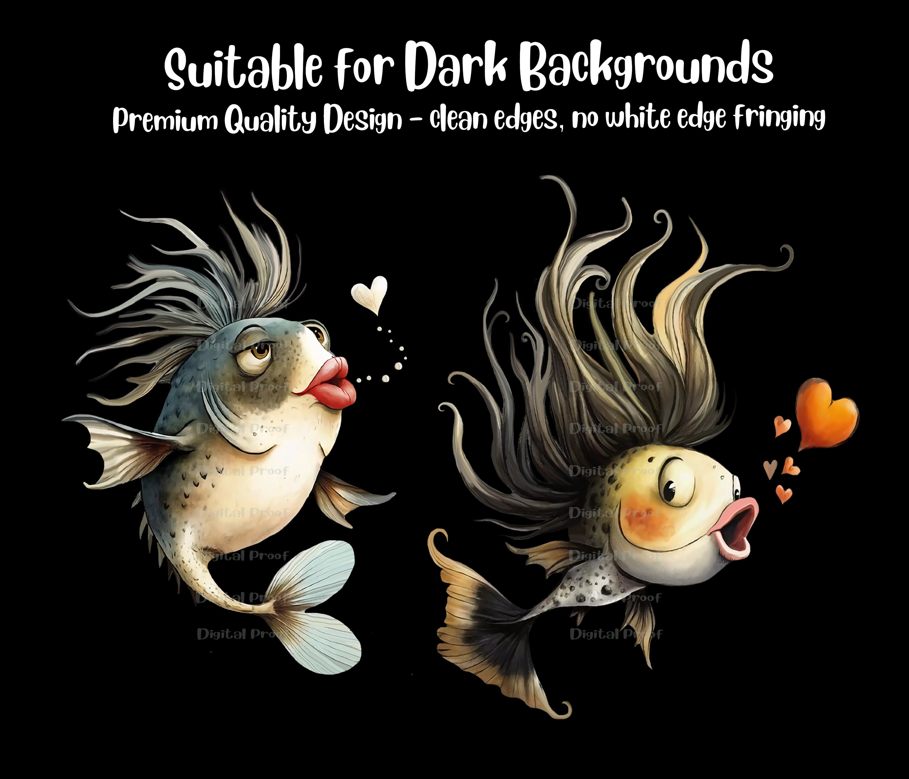 20 Transparent Background Funny Kissy Face Fish Clip Art, PNG 300 Dpi ...