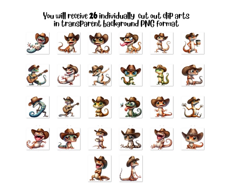 26 PNG Funny Country Cowboy Lizards Clipart Transparent Background ...
