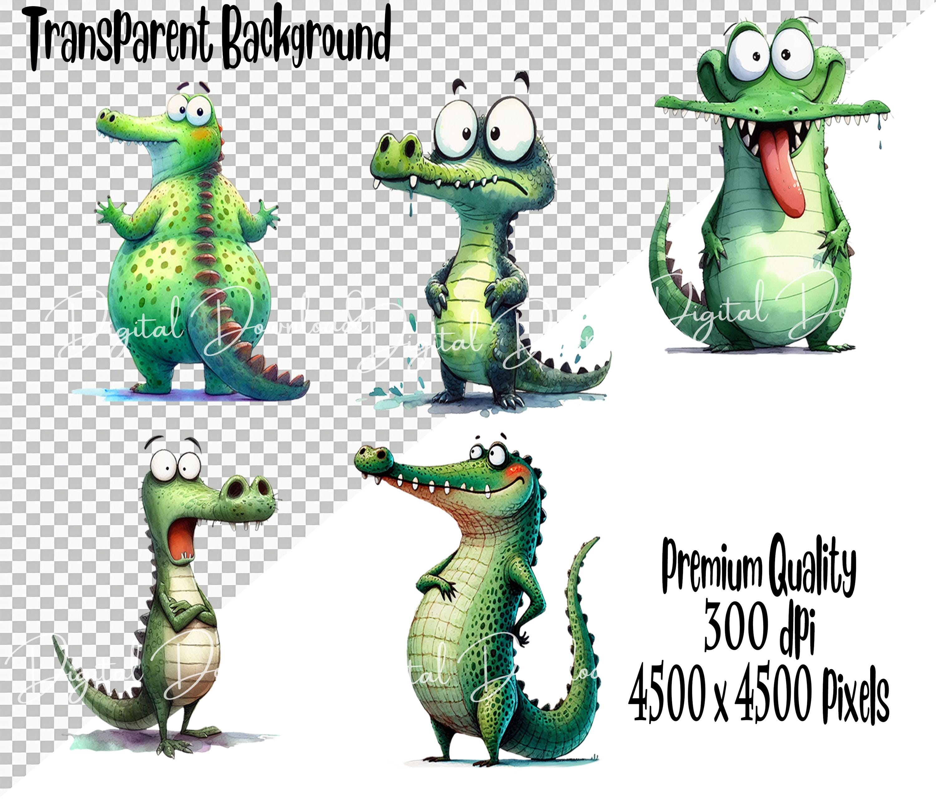 Funny Alligator PNG Clipart: 25 Transparent Background Graphics, Sassy ...