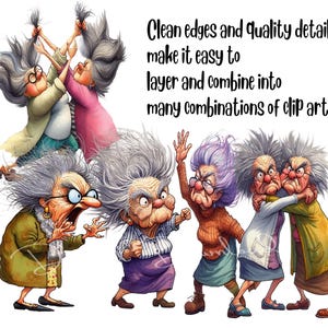 18 Transparent Background Feisty Old Ladies Clip Art, PNG 300 Dpi High ...
