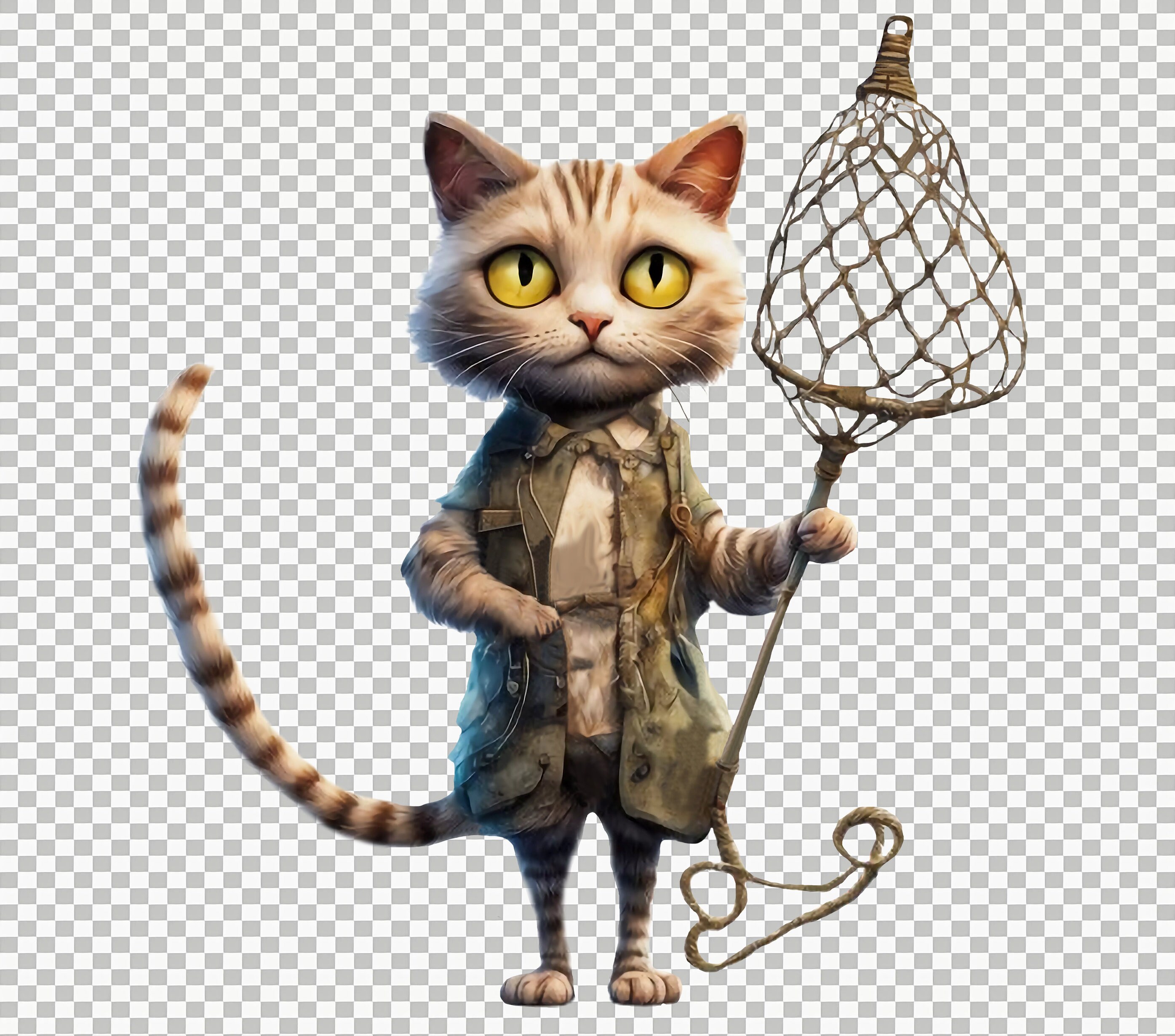 Cat Fishing PNG Clipart, Transparent Background, Sublimation, HTV ...