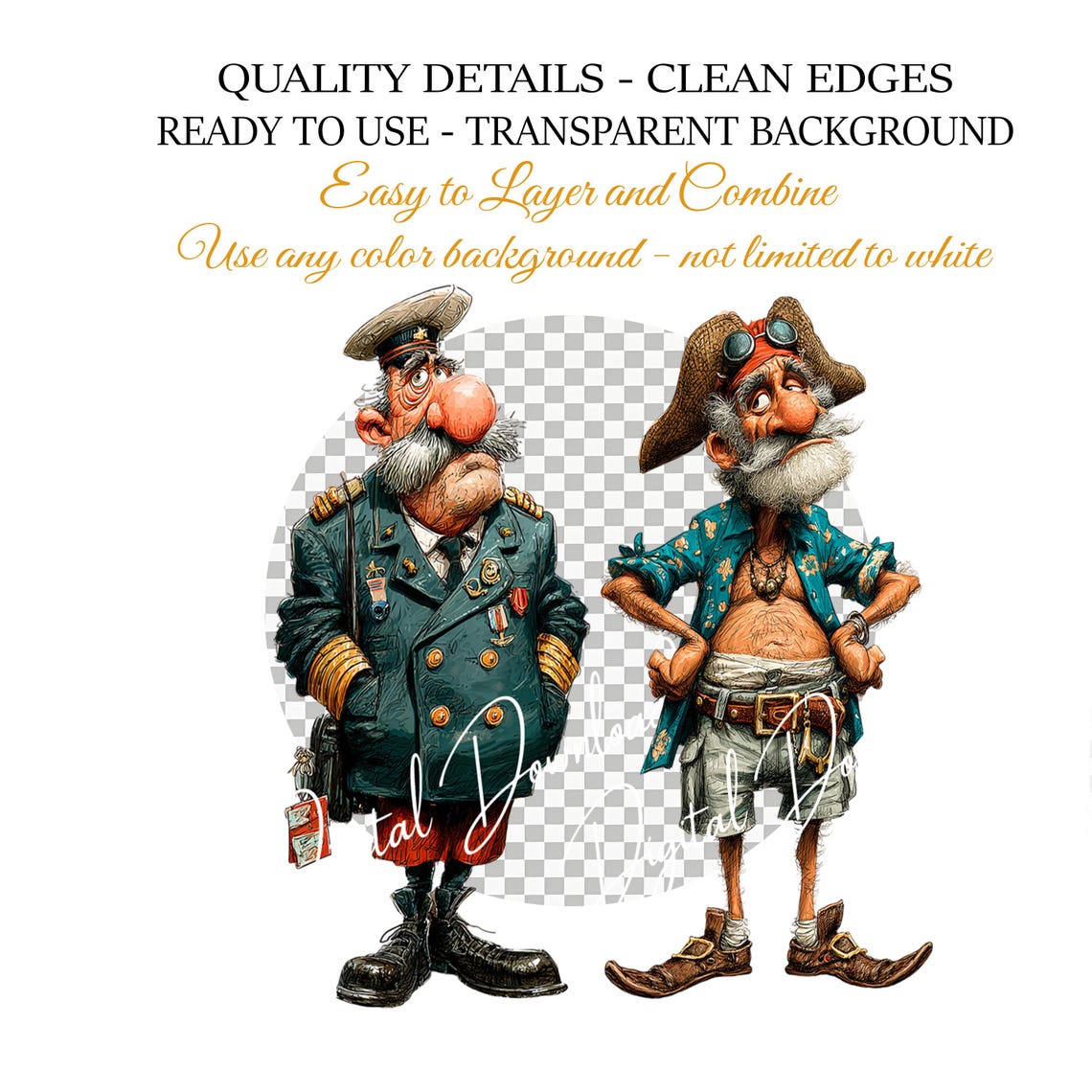 Grumpy Salty Sea Captain PNG Clipart: 18 Nautical Old Men Grandpa ...