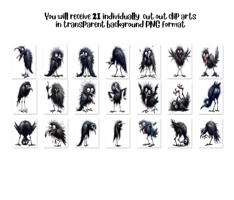21 Transparent Background Funny Crazy Crows Clip Art, PNG 300 Dpi High ...