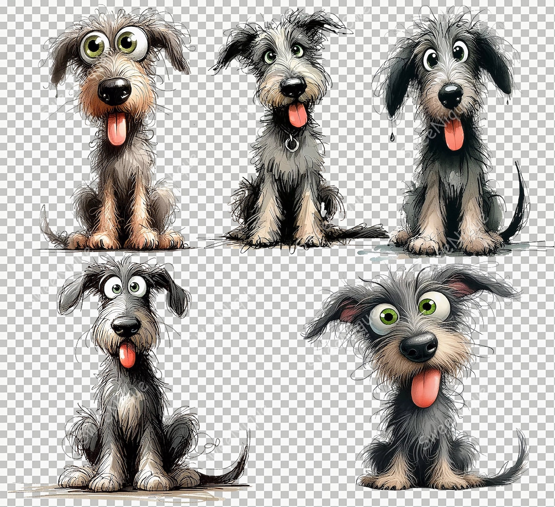 20 Transparent Background Funny Crazy Dogs Clip Art, PNG 300 Dpi High ...