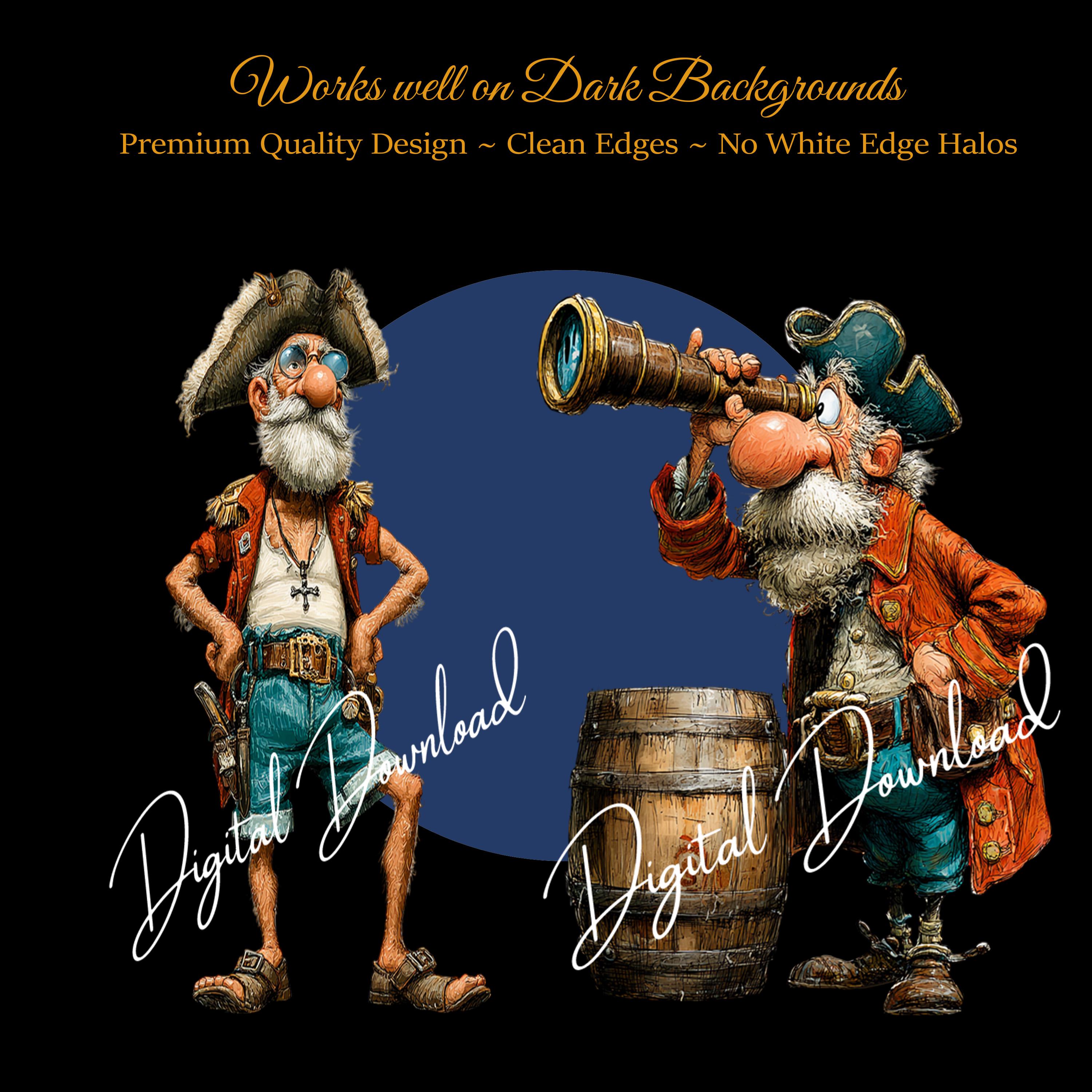 Funny Quirky Sea Captains PNG Clipart: Nautical Old Men, 18 Transparent ...