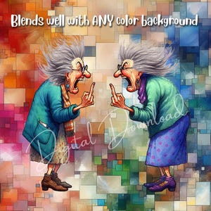 18 Transparent Background Feisty Old Ladies Clip Art, PNG 300 Dpi High ...