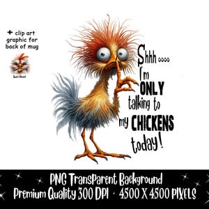 Talking to My Chickens Funny Sarcastic Saying Quote and Clipart ...