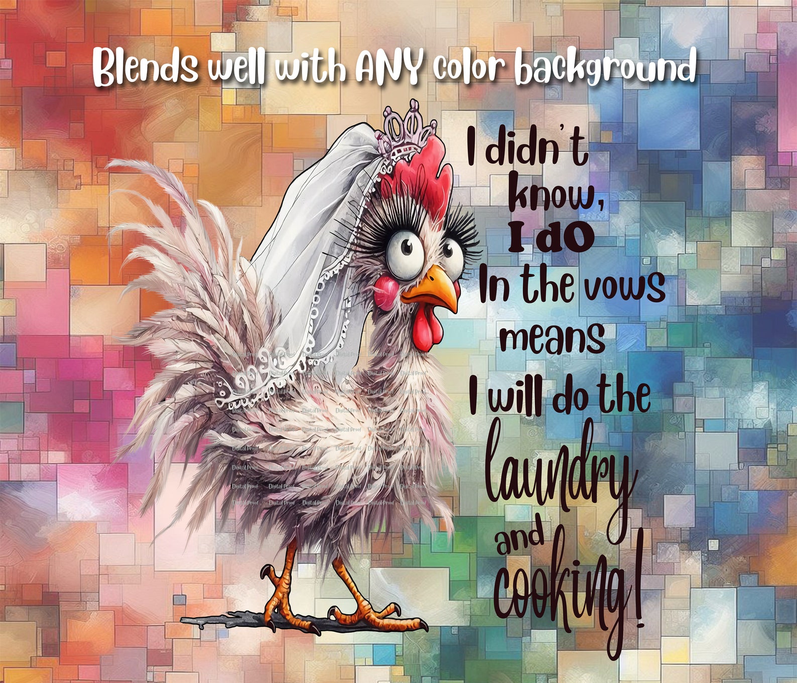Chicken Bride, Funny Sarcastic Saying Quote Clip Art, Transparent ...