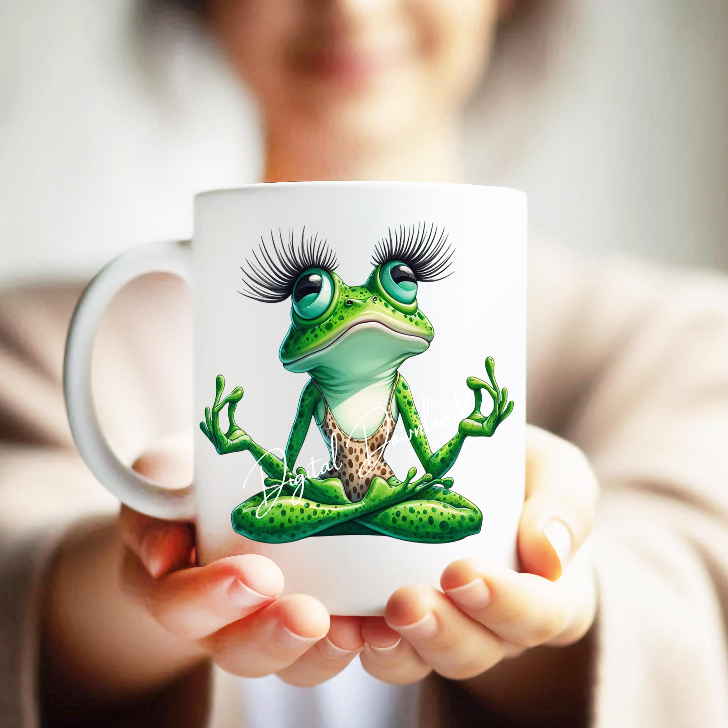 12 Whimsical Lady Frogs Clipart Character Pngs, Transparent Background ...