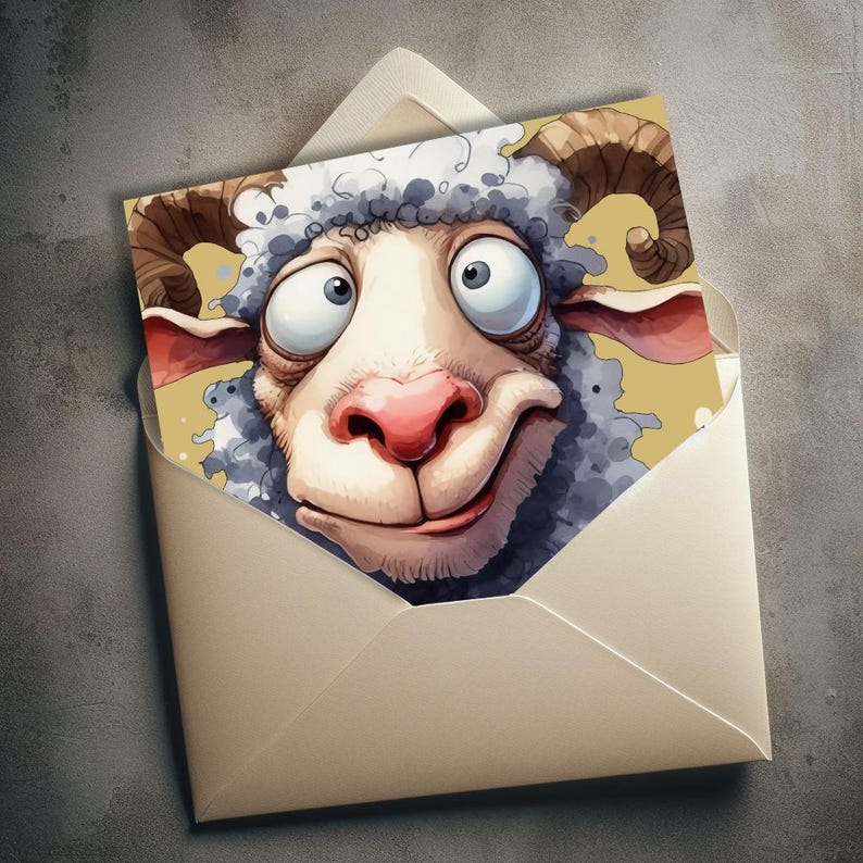 Funny Sheep Face Portraits Clip Art, Transparent PNG (digital Download ...