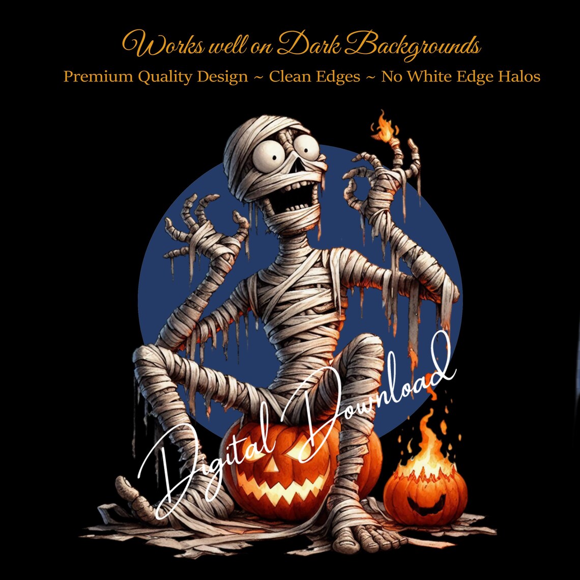 Funny Halloween Clipart: Cute Spooky Mummy Graphics (25 Transparent ...