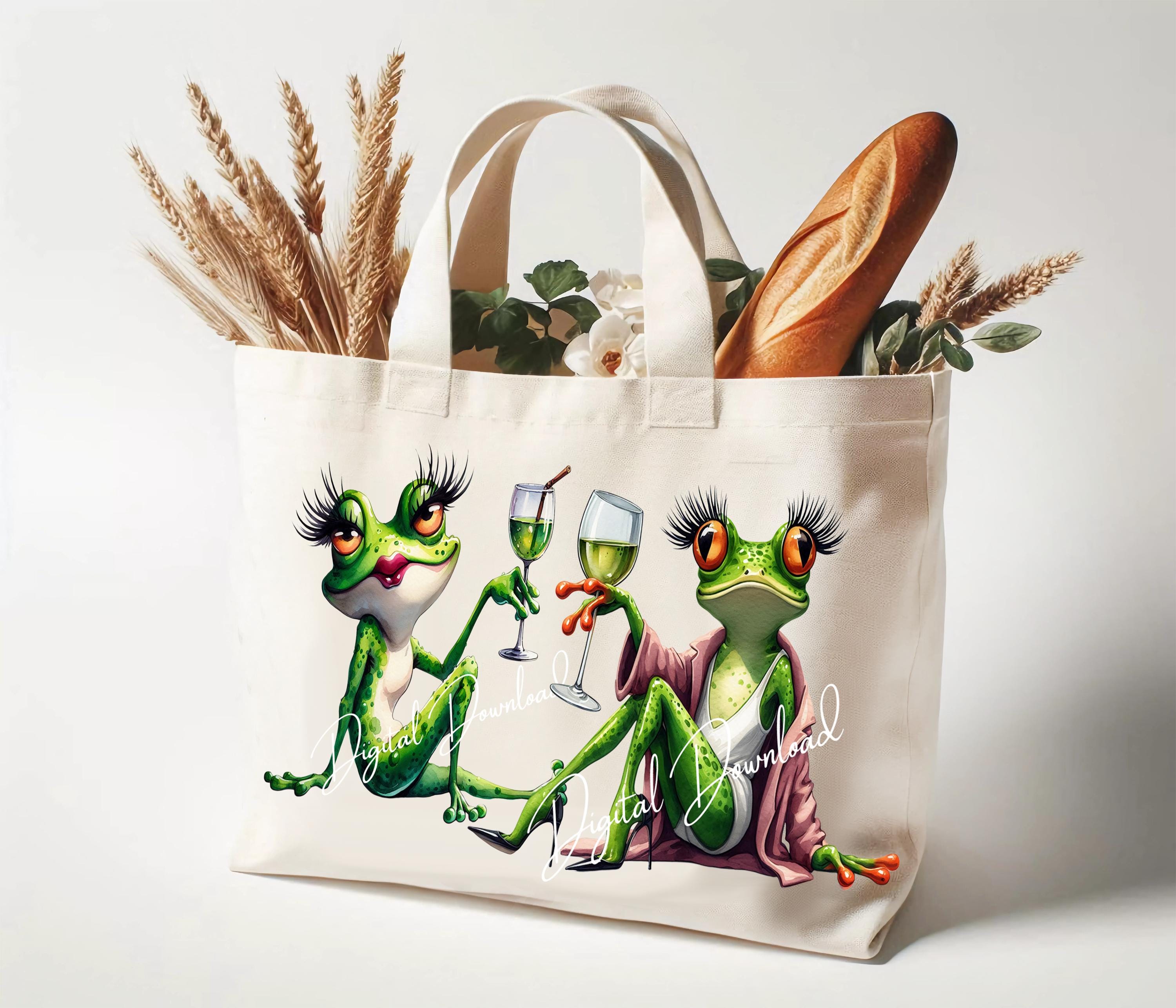 12 Whimsical Lady Frogs Clipart Character Pngs, Transparent Background ...