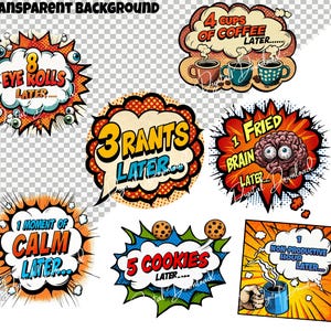Funny Comic Time Transition Clipart – PNG Transparent Background Sassy ...