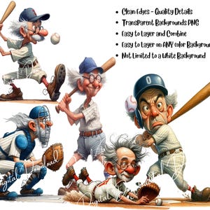 Funny Grandpa Baseball PNG Clipart: 20 Old Man Graphics Transparent ...