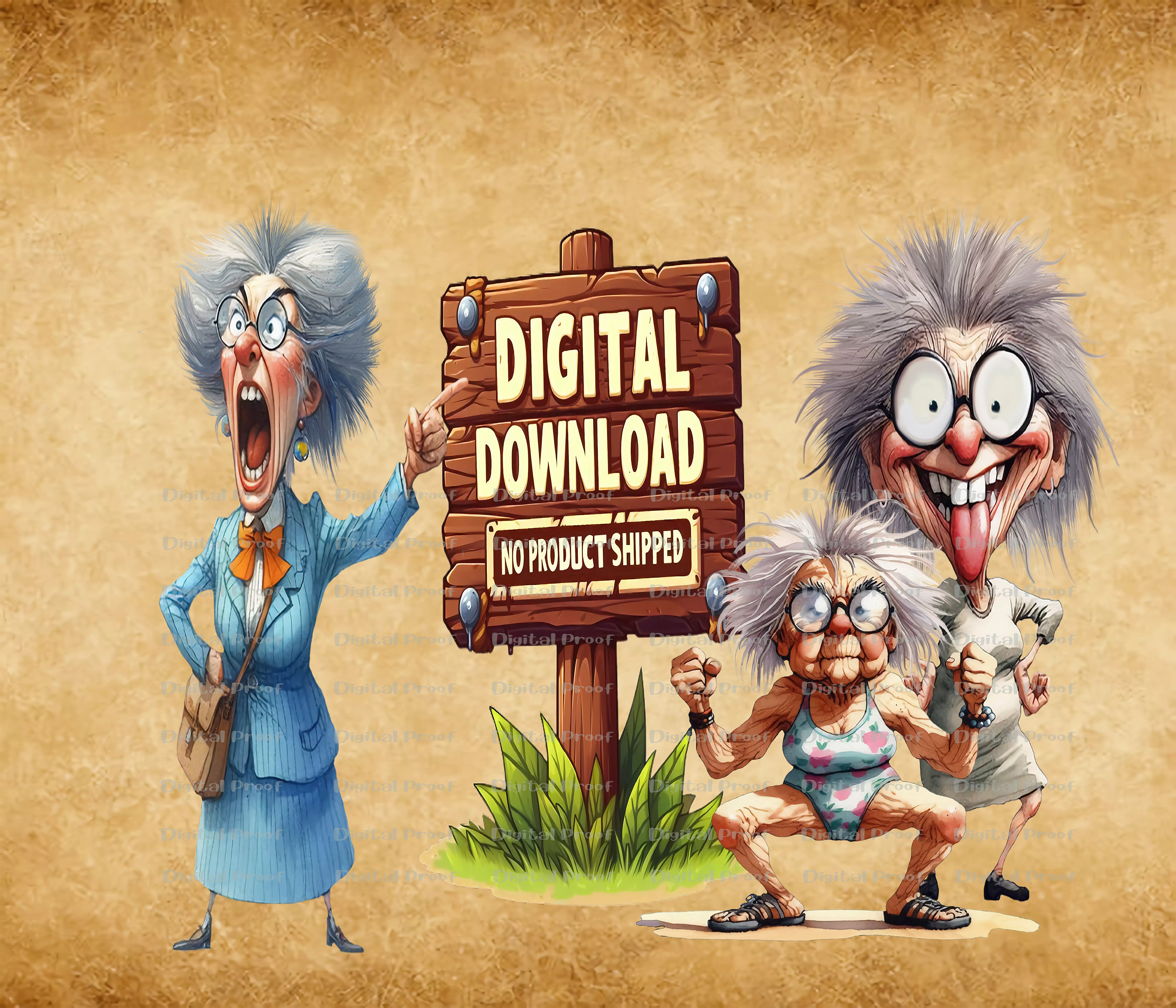 26 Transparent Background Funny Spunky Old Lady Clip Art, PNG 300 Dpi ...