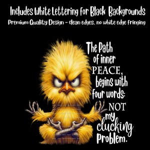 Not My Problem Chicken, Funny Sarcastic Saying Quote and Clip Art ...