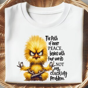 Not My Problem Chicken, Funny Sarcastic Saying Quote and Clip Art ...