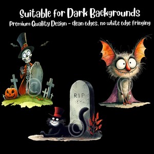 24 Transparent Background Cute Spooky Halloween Clip Art PNG 300 Dpi ...