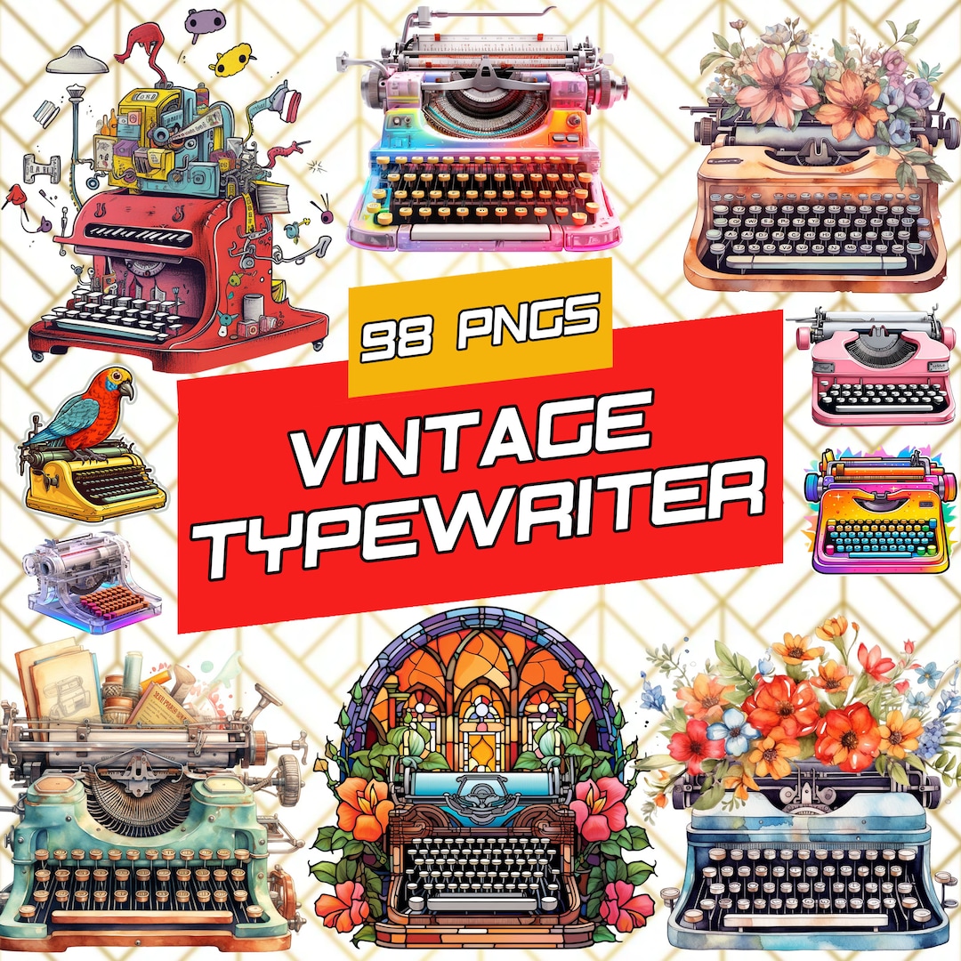 Vintage Typewriter SVG PNG EPS Digital Product Instant Download - Etsy