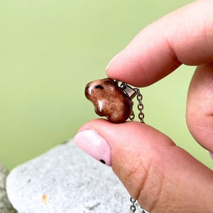 Capybara Necklace | Handmade Capybara Miniature Pendant | Capybara Gift ...