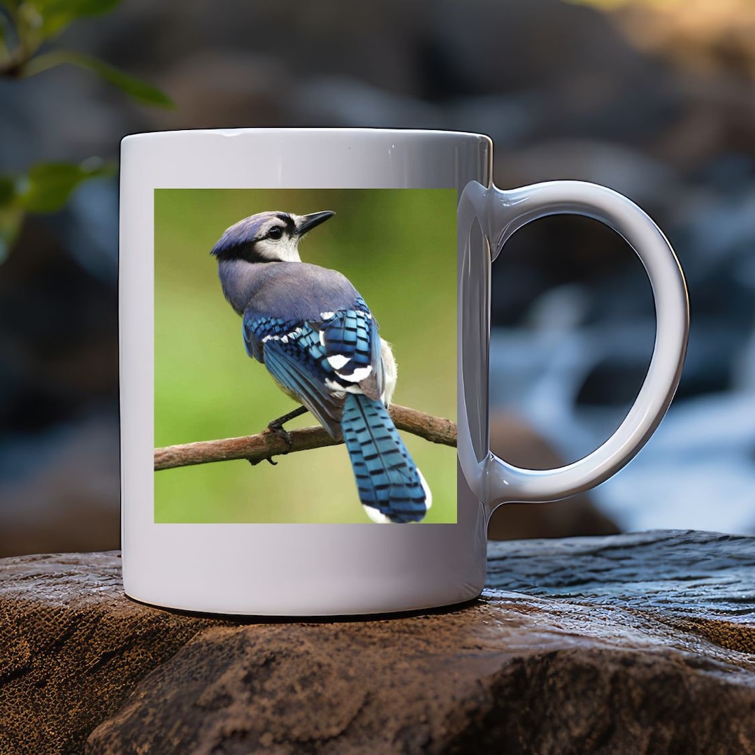 Gorgeous Bluejay Coffee Mug. Pic on Both Sides. Beautiful Gift Idea for ...