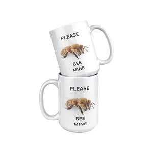 Bee Mine Please Coffee Mug Mugs - Flying Bee- Coffee-tea-cocoa Mug/cup ...