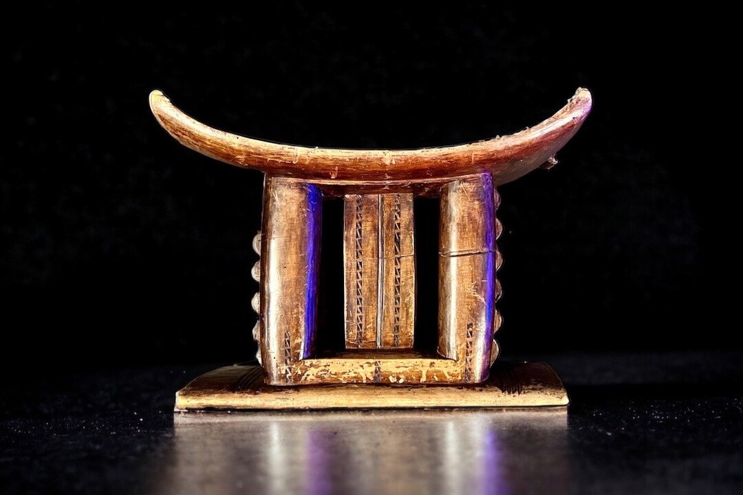 Asante Kings Stool Ashanti Chief Ghana Cultural Tribal Art Carved Wood ...