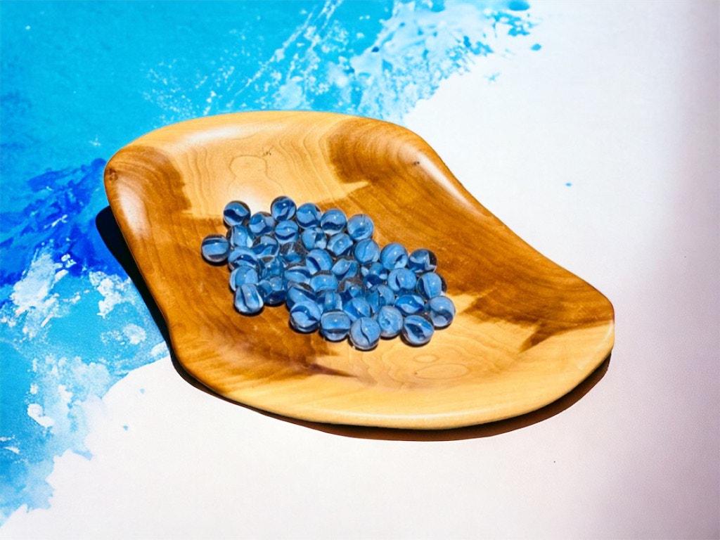 Marble King Vintage- 4 Vane- 1 Color Shooters - Carolina Blue - 21mm ...