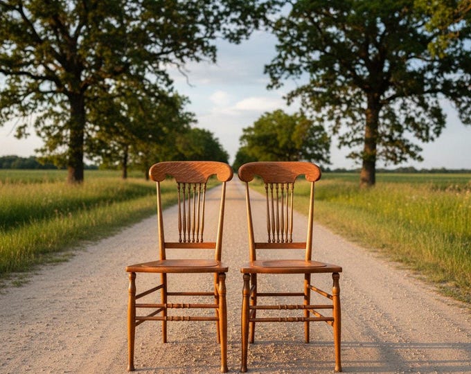 Antique Oak Spindle Chairs-tooled Leather Seats-1900s Restored ...