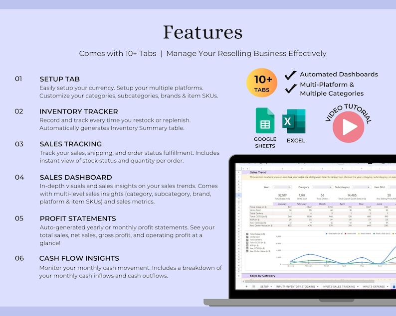 Reseller Spreadsheet Google Sheets Inventory Management Monthly Sales ...