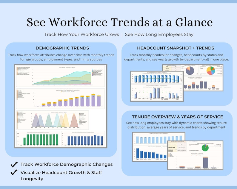 Employee Database Manager Excel Google Sheets Employee Data Tracker HR ...