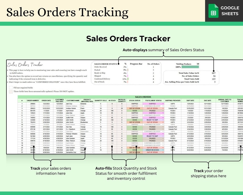 Order and Inventory Tracker for Small Business Resellers | Product ...