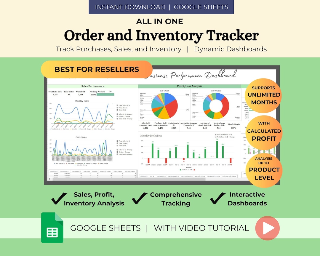 Order and Inventory Tracker for Small Business Resellers | Product ...
