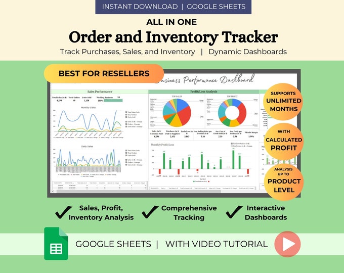 Inventory Tracker, Inventory Management Spreadsheet, Excel Template ...