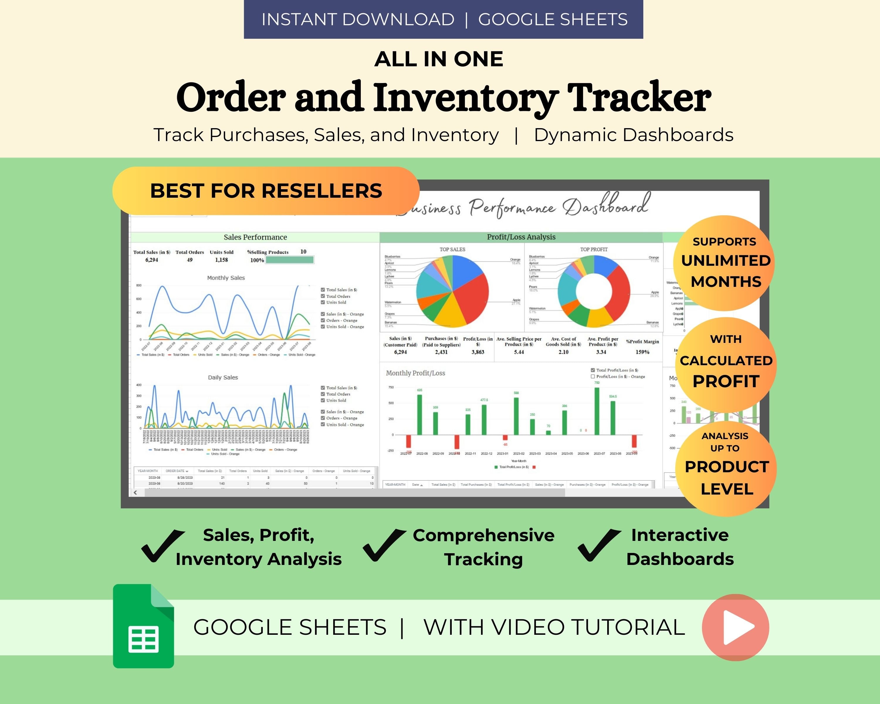 Order and Inventory Tracker for Small Business Resellers | Product ...