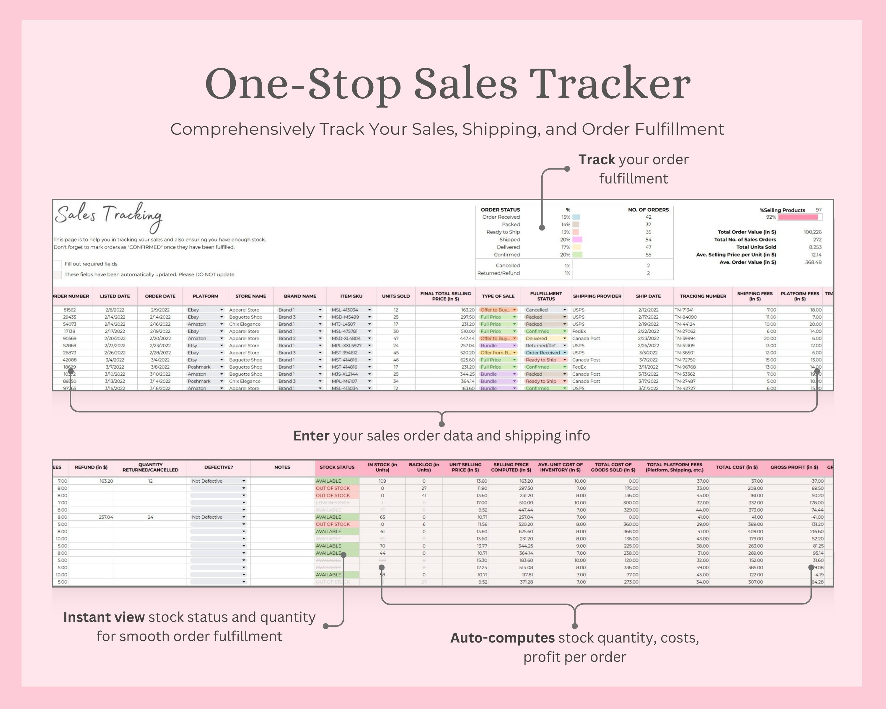Clothing Business Inventory Tracker, Apparel Inventory Reseller ...