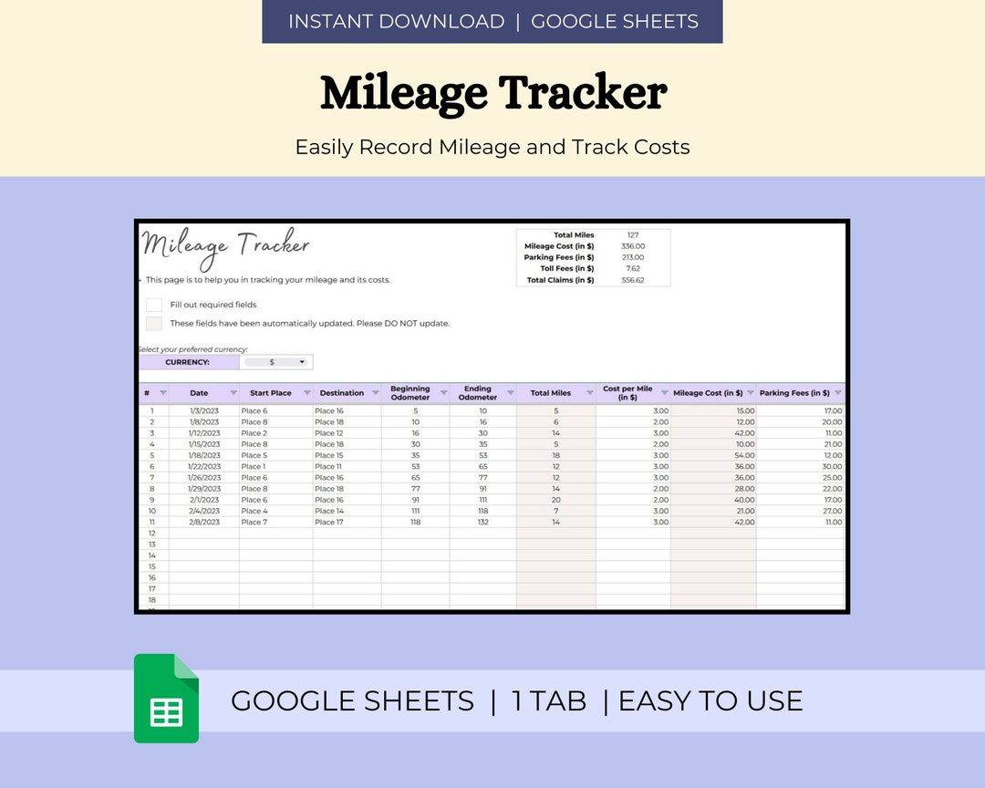 Mileage Tracker to Log Trips & Fuel Expenses, Track Toll, Parking ...