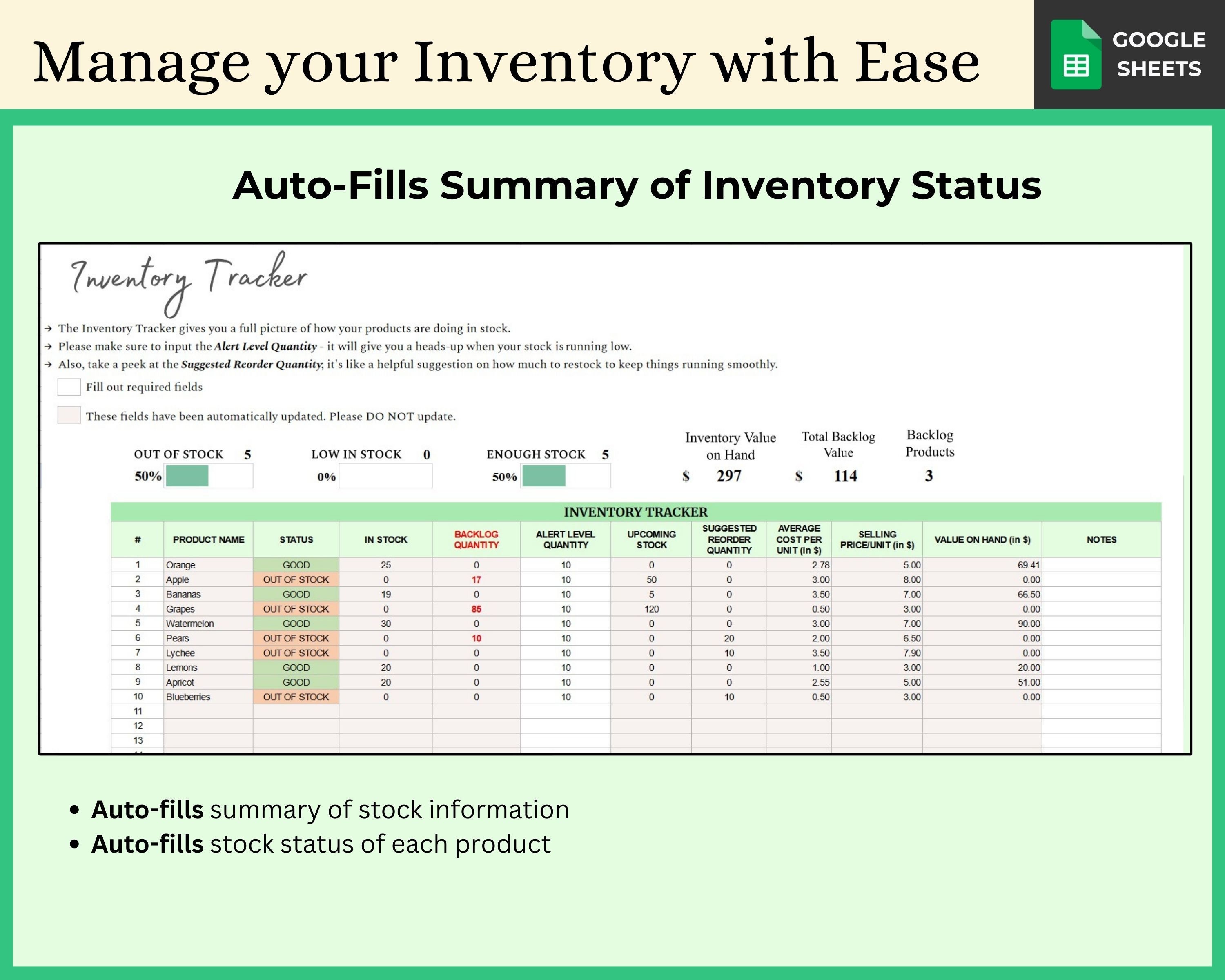 Order and Inventory Tracker for Small Business Resellers | Product ...