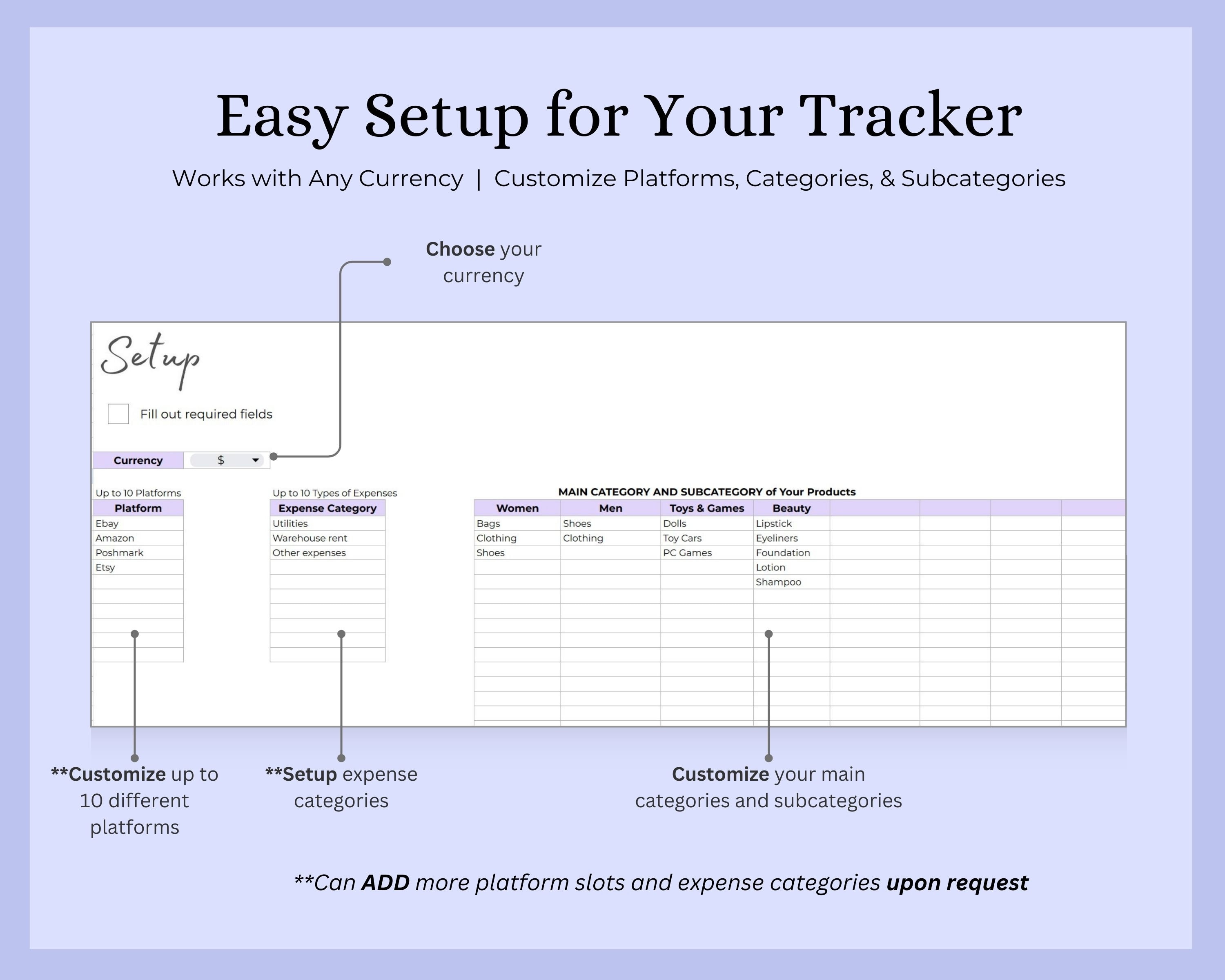 Small Business Reseller Spreadsheet, Automated Monthly Inventory ...