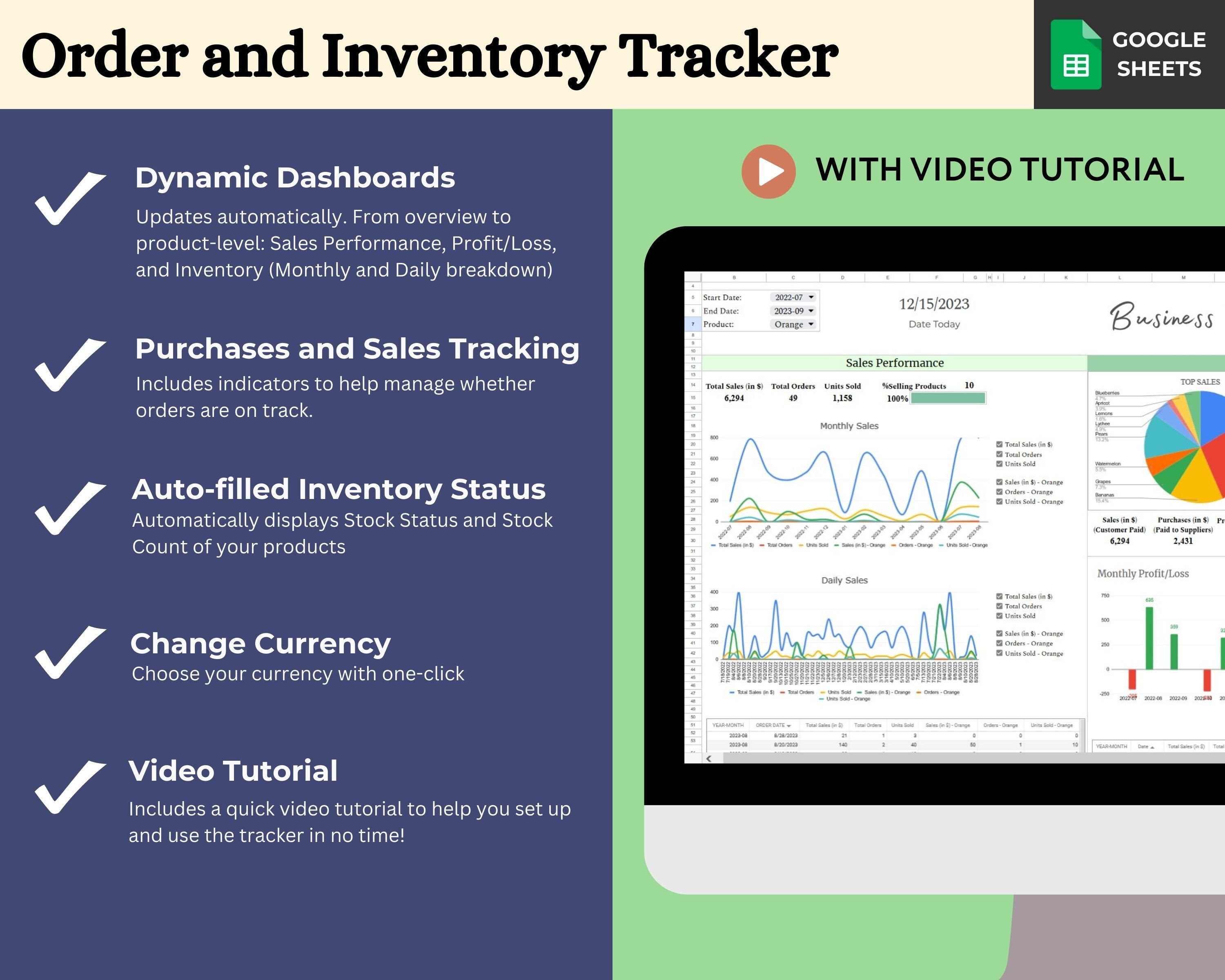 Order and Inventory Tracker for Small Business Resellers | Product ...