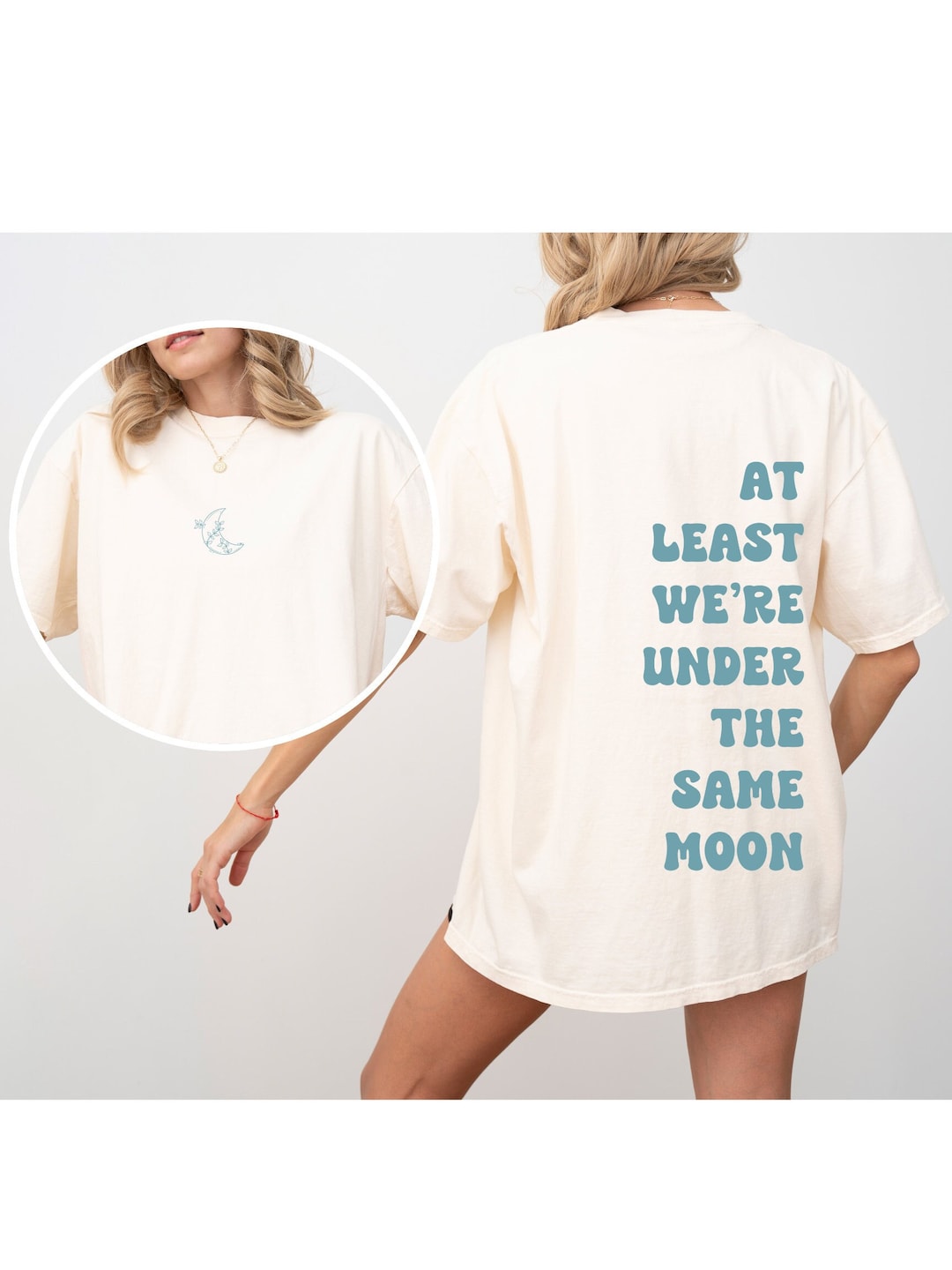 At Least We're Under the Same Moon Shirt, Summer Tshirt, Beach Tee ...