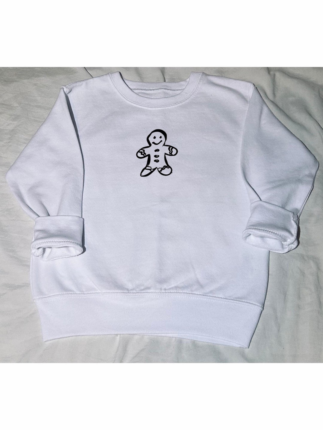 Simple Gingerbread Man Crewneck Christmas Unisex Sweatshirt Toddler ...