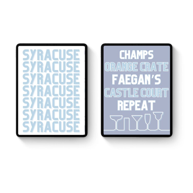 Syracuse University College Decor 'cuse Decorations Digital Poster Go ...