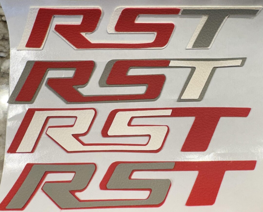 Chevrolet rst Faux Leather Seat Logo Decal 1 Pair in One or Two Colors ...
